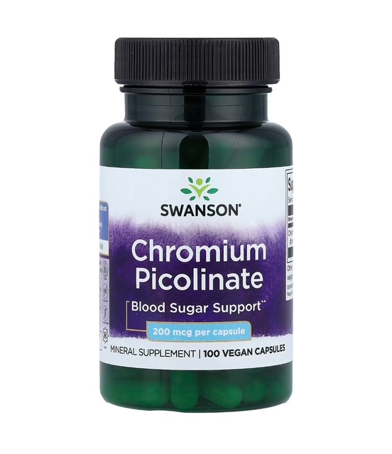 Swanson Chromium Picolinate 200 mcg Capsules for Blood Sugar Support ...